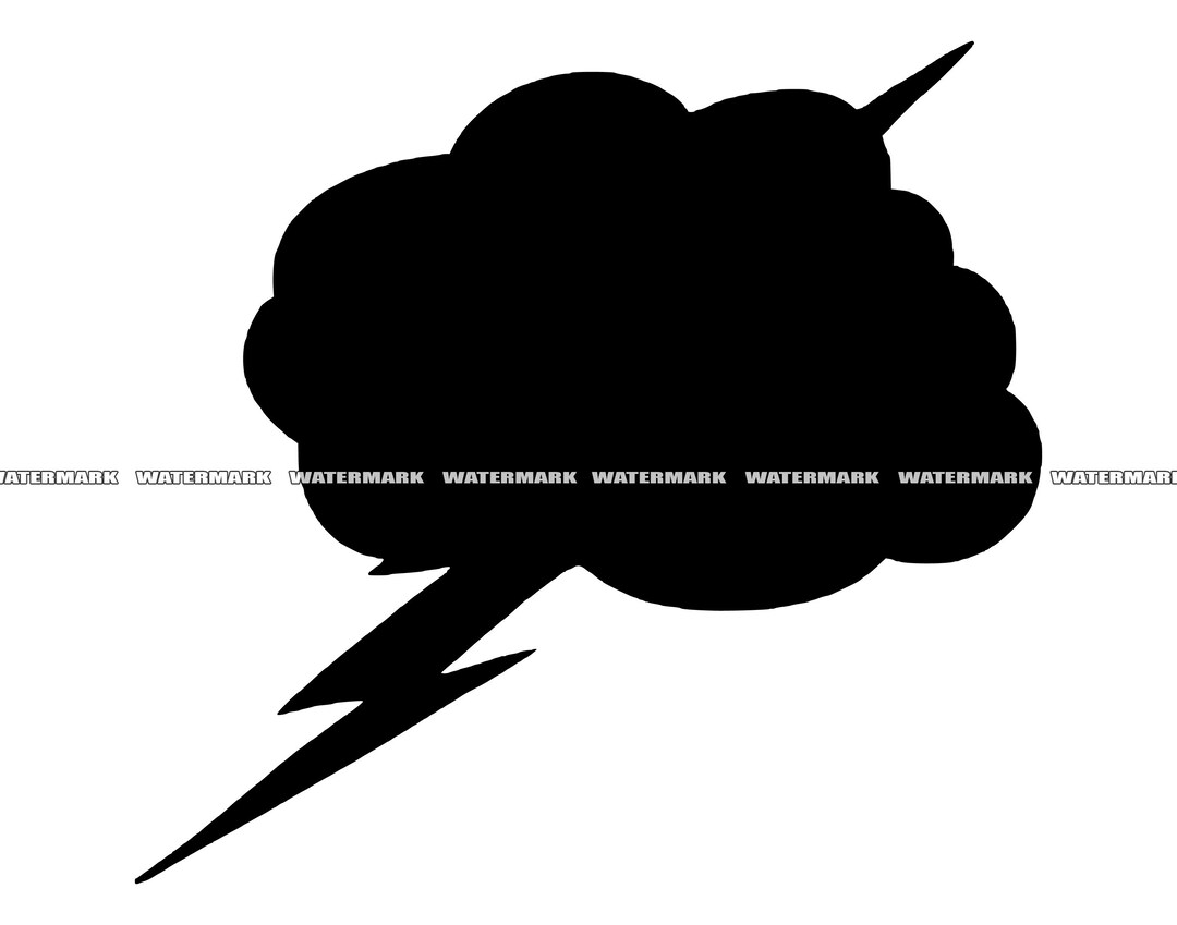 Storm Cloud SVG, Storm Cloud Cut File, Storm Cloud DXF, Storm Cloud PNG ...