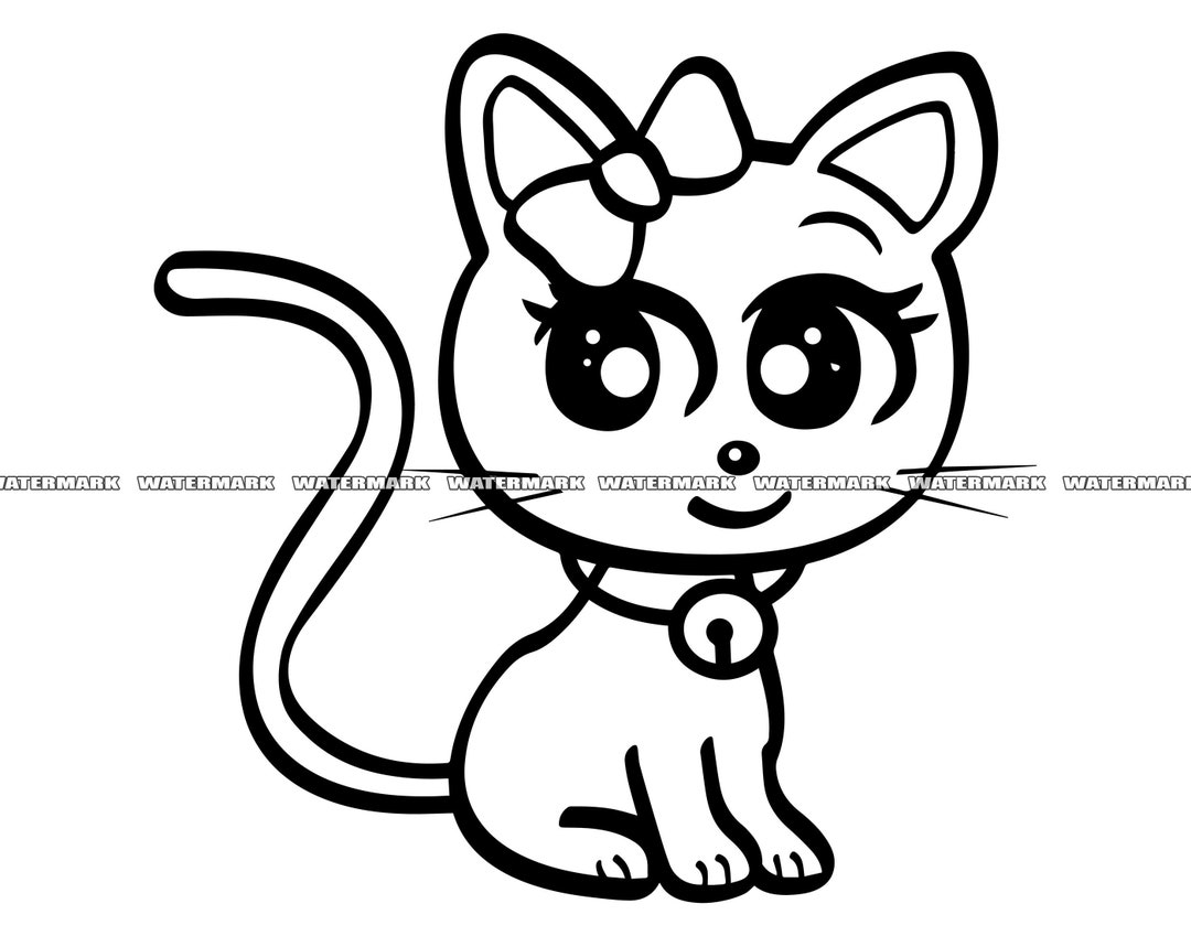 Kitten SVG, Kitten Cut File, Kitten DXF, Kitten PNG, Kitten Clipart ...