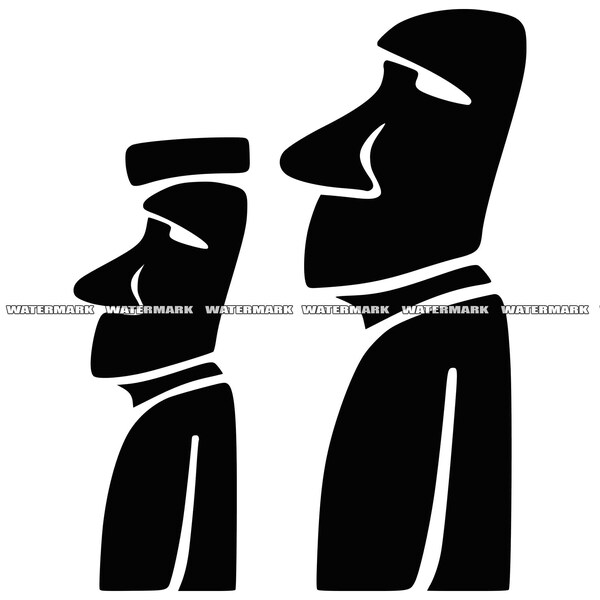 Moai Svg - Etsy