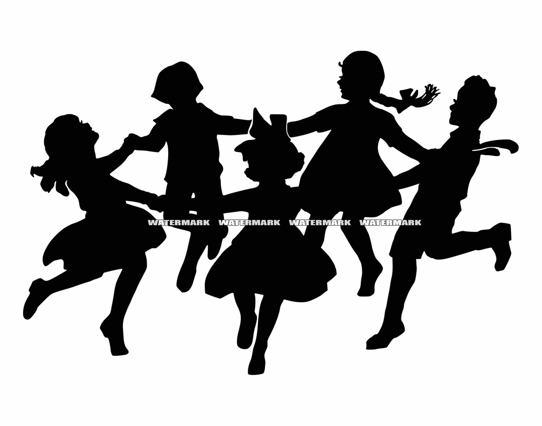 Kids Playing SVG, Kids Playing Cut File, Kids Playing DXF, Kids Playing ...