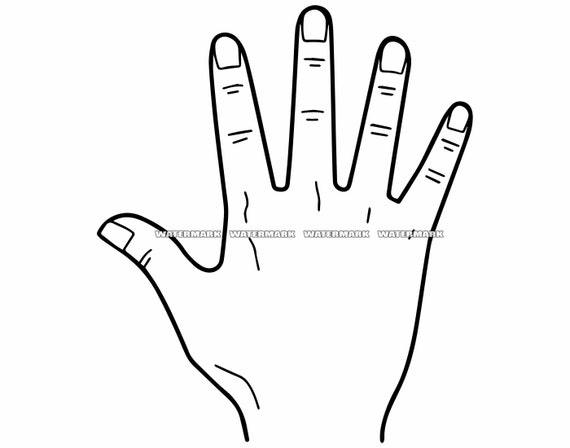 Back of Hand SVG Back of Hand Cut File Back of Hand DXF - Etsy