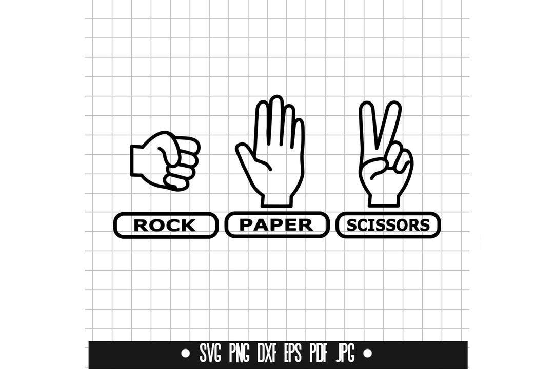 Rock Paper Scissors SVG, 3 Svg Bundle, Game Hands Svg Dxf Png, Cut File ...
