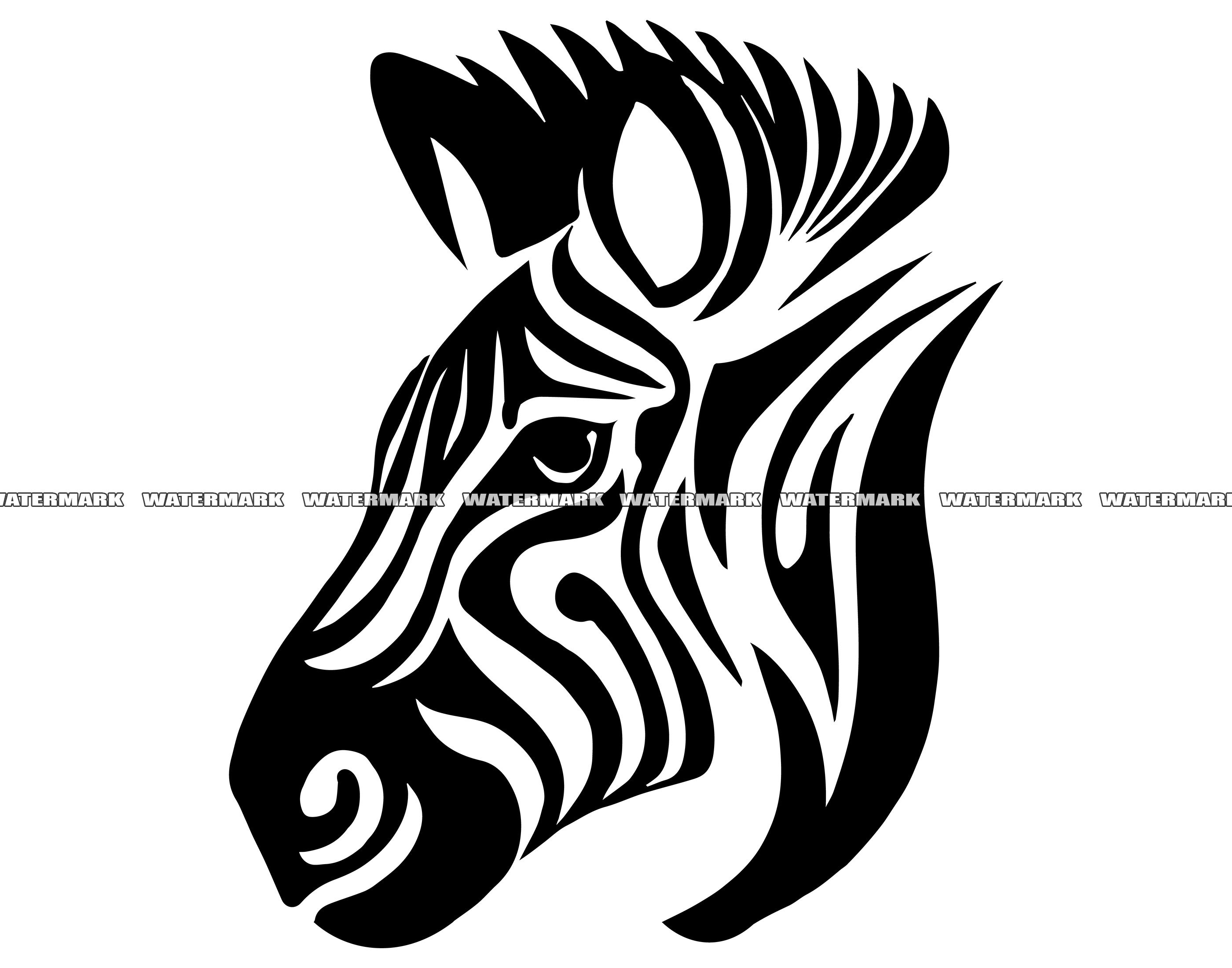 Zebra Head Outline