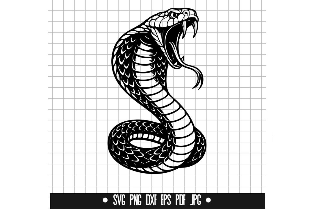 Angry Cobra SVG, Cobra Snake DXF, Venom Snake PNG, Cut File, Clipart ...
