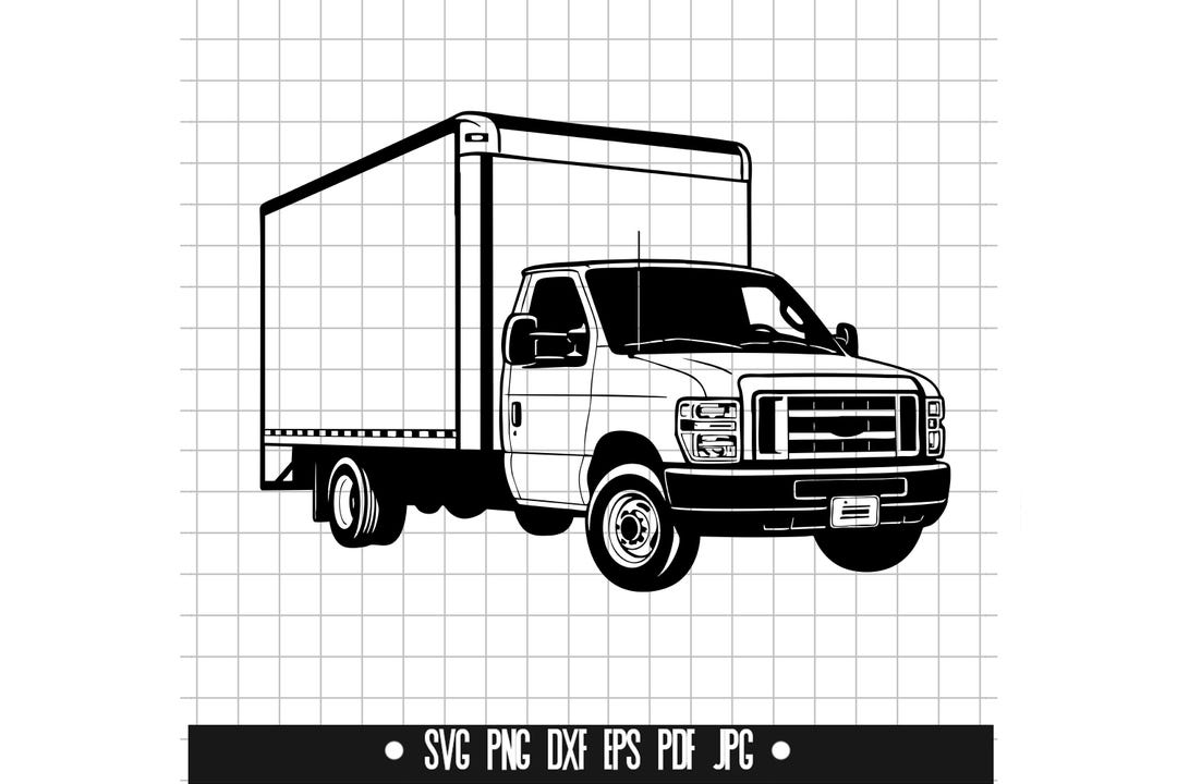 Box Truck Svg, Cargo Delivery Svg, Transport Truck Svg, Vehicle Svg Cut ...