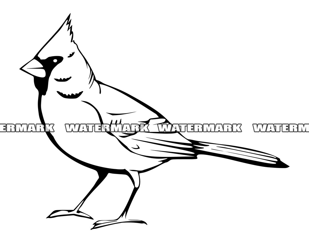 Cardinal Bird SVG, Cardinal Bird Cut File, Cardinal Bird DXF, Cardinal ...
