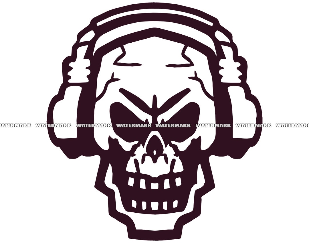 Dj Skull SVG 7 Party Music Skeleton Death Halloween Dark - Etsy