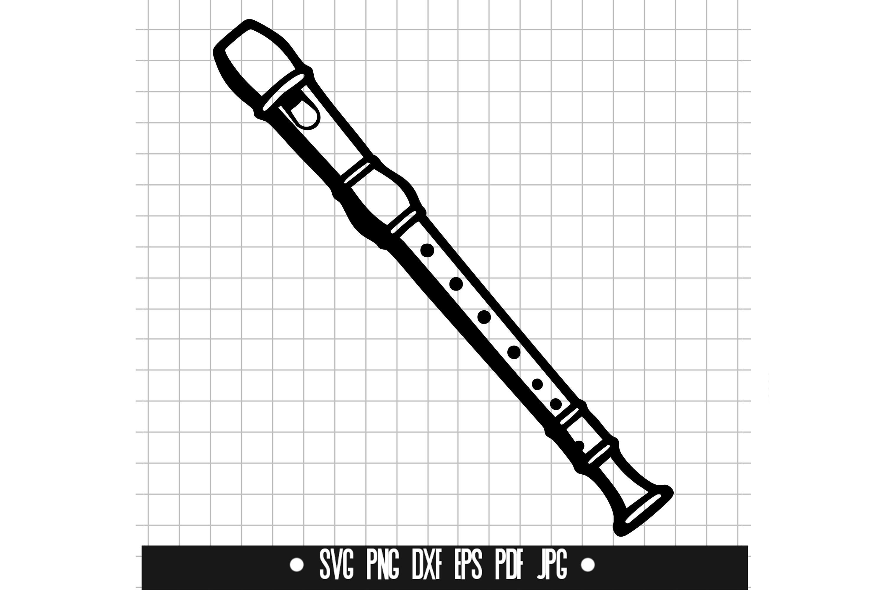 Recorder SVG, Recorder DXF, Recorder PNG, Recorder Cut File, Clipart ...
