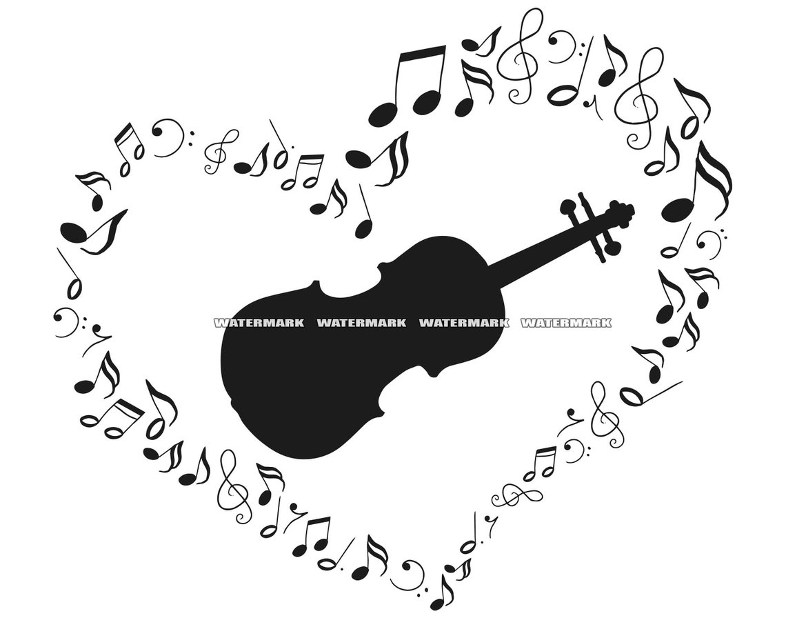 Violin SVG Violin Love Svg Violin Cut File Violin DXF - Etsy