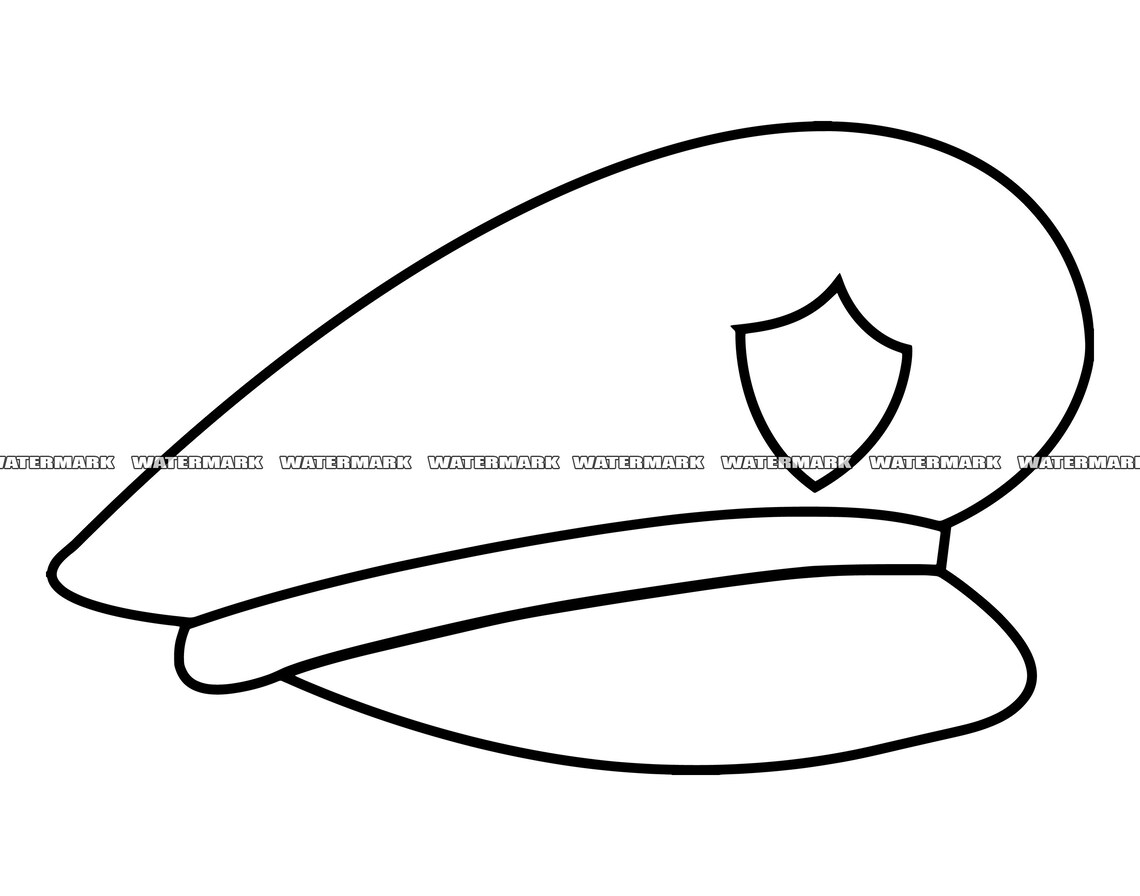 Police Cap SVG Police Cap Cut File Police Cap DXF Police - Etsy