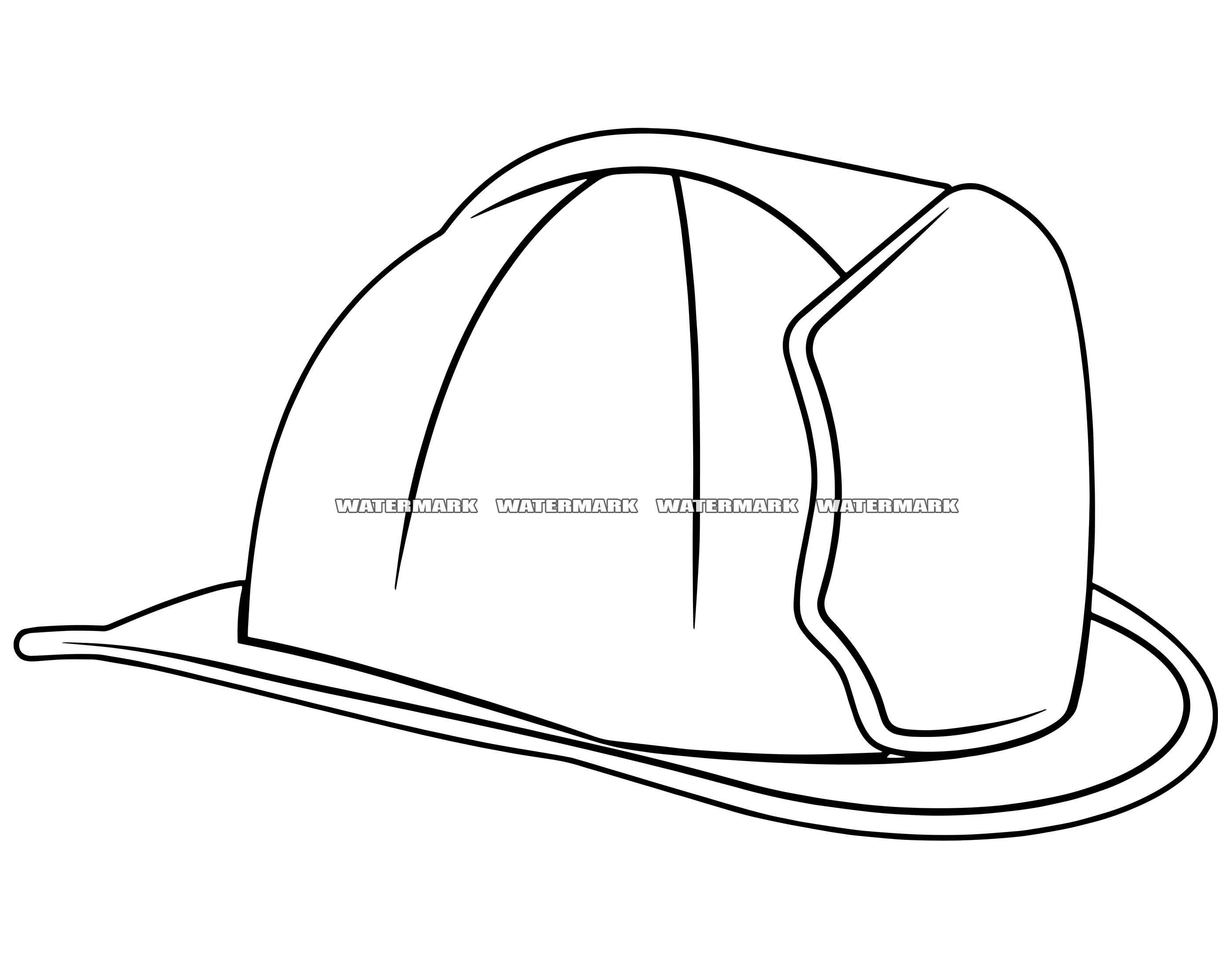 Firefighter Hat Coloring Pages
