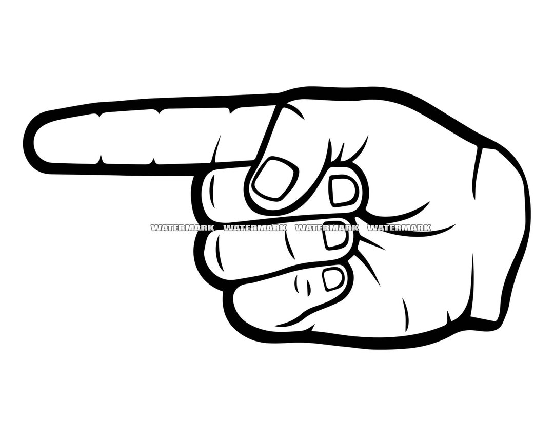 Pointing Finger SVG, Pointing Finger DXF, Pointing Finger PNG, Pointing ...