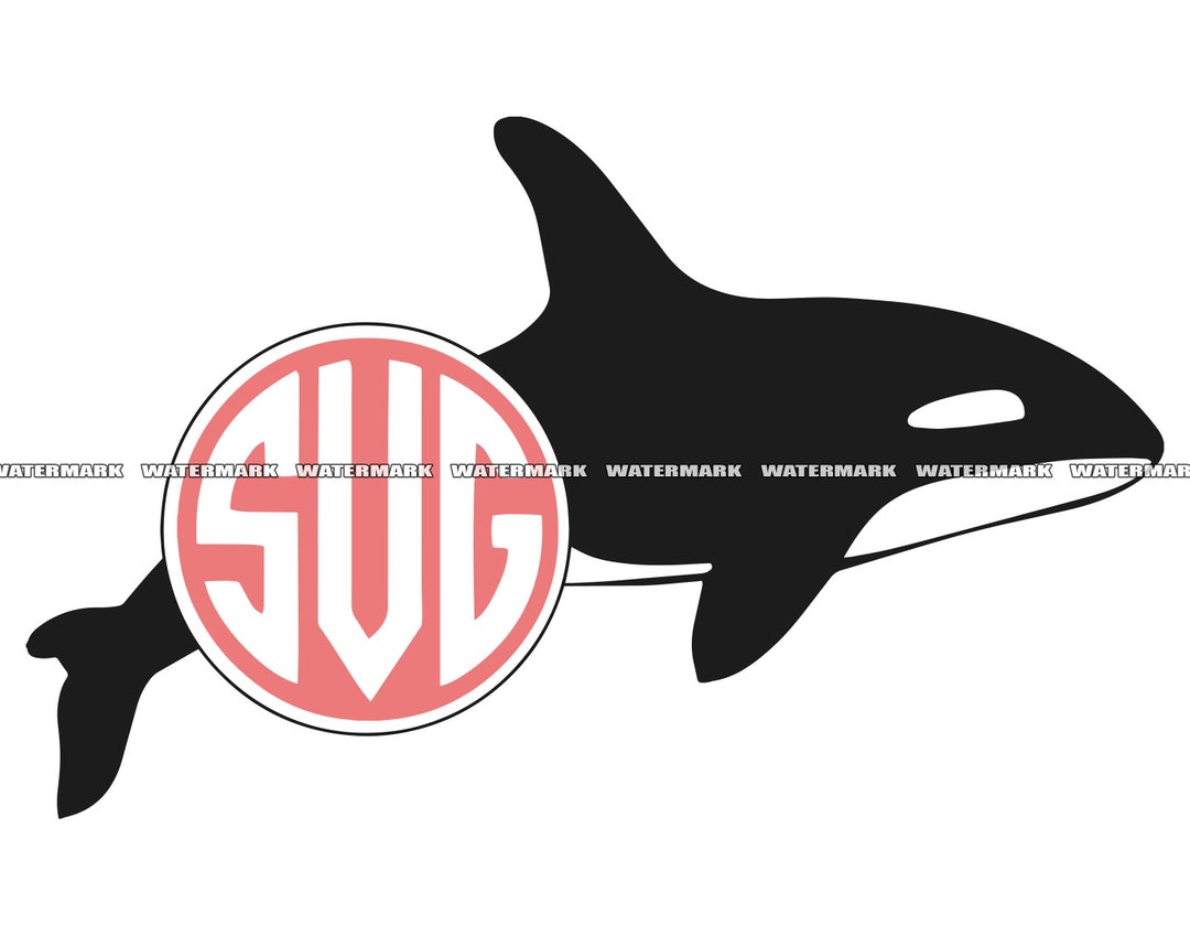 Orca SVG Orca Monogram Svg Orca Cut File Orca DXF Orca - Etsy