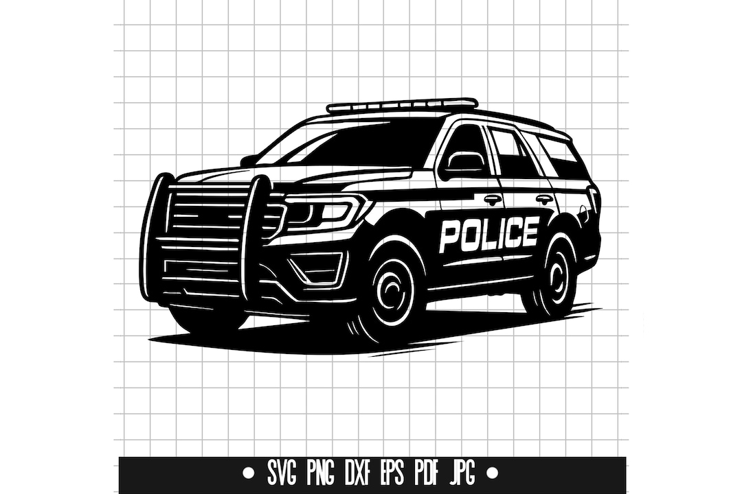 Police Car SVG, Police Car DXF, Police Car PNG, Police Car Cut File ...