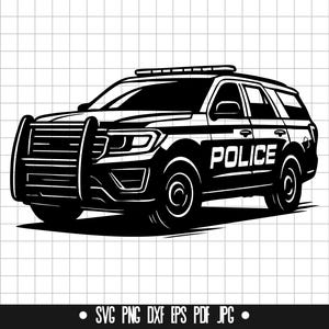Police Car SVG, Police Car DXF, Police Car PNG, Police Car Cut File ...