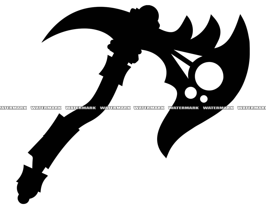 One Handed Battle Axe SVG 2 Cut File DXF PNG Clipart - Etsy