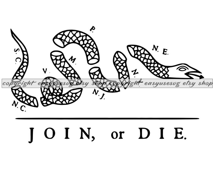 Join or Die SVG, Join or Die DXF, Join or Die PNG, Join or Die Clipart ...