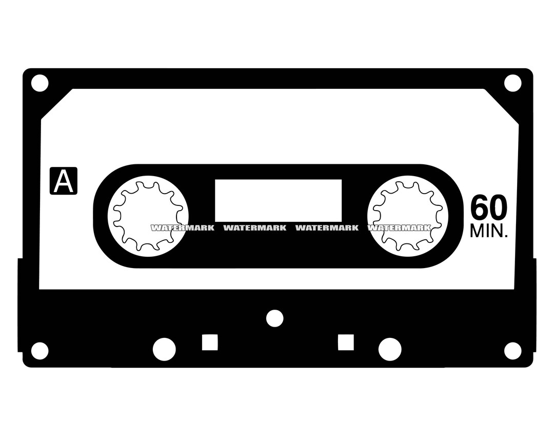 Cassette Tape SVG, Cassette Tape DXF, Cassette Tape PNG, Cassette Tape ...