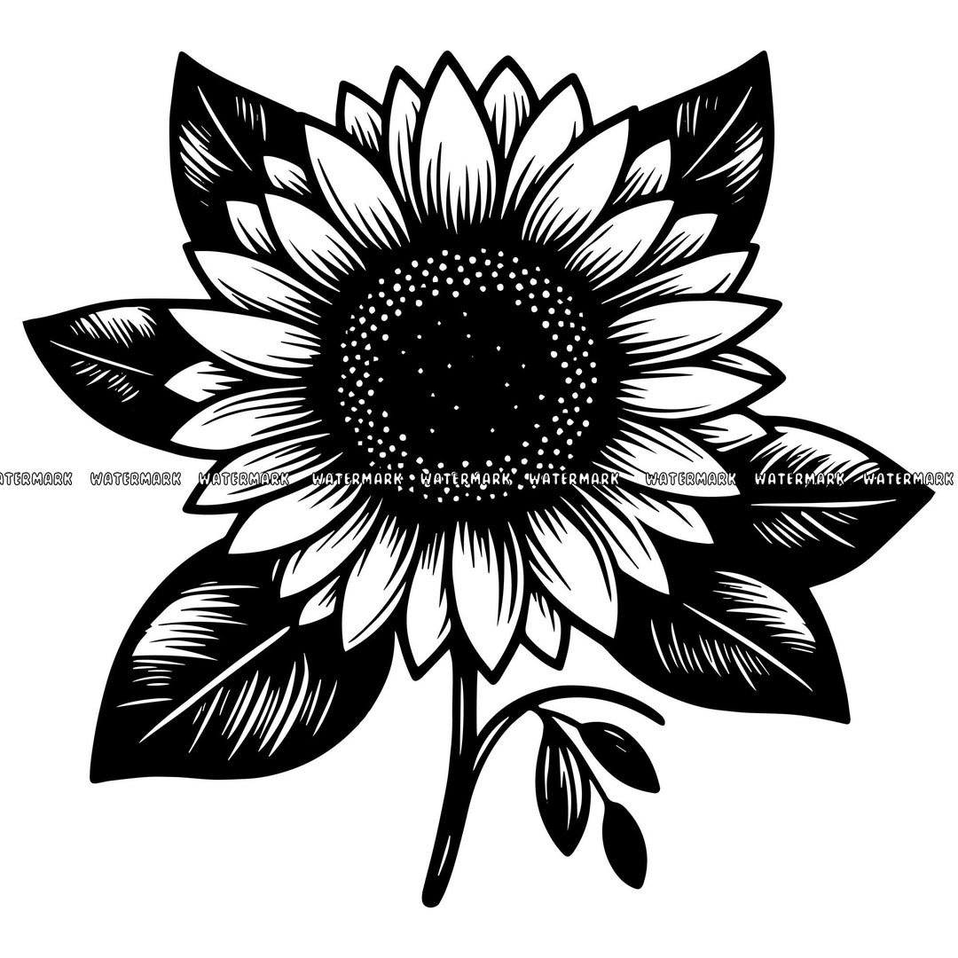 Sunflower SVG, Sunflower DXF, Sunflower PNG, Sunflower Cut File ...