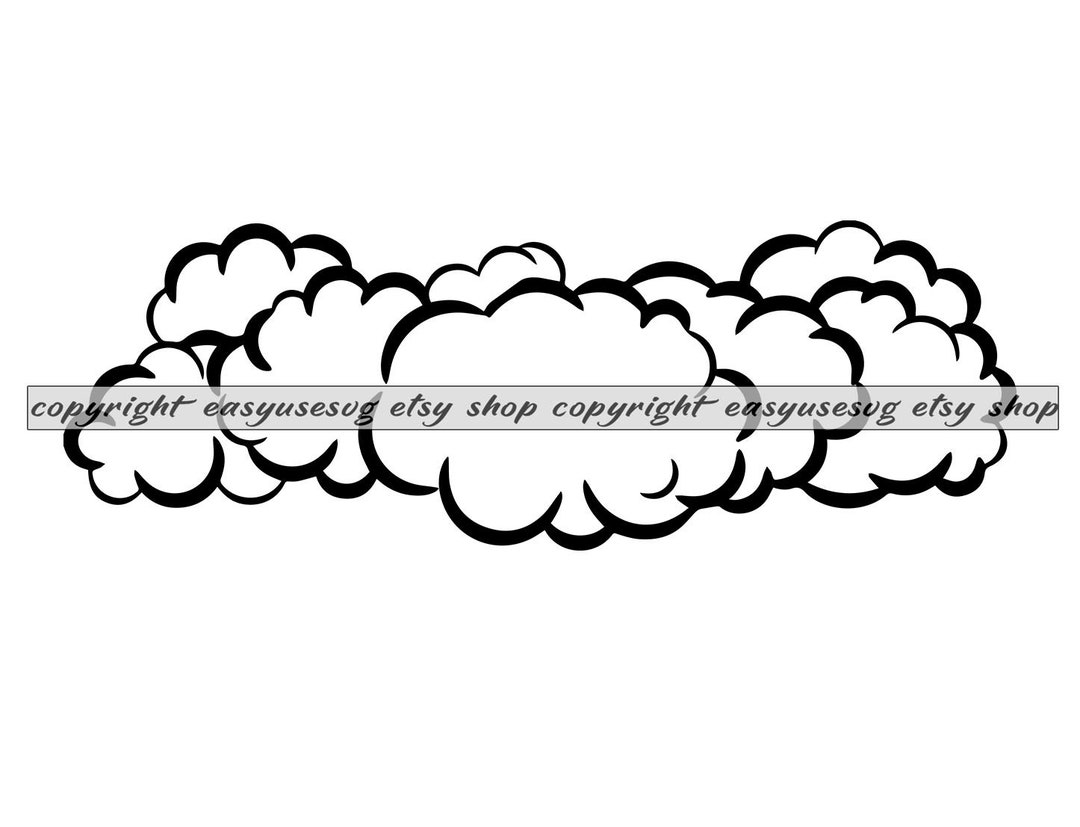Clouds SVG, Sky SVG, Rain SVG, Cloudy Svg, Cloud Clipart, Cloud Dxf ...