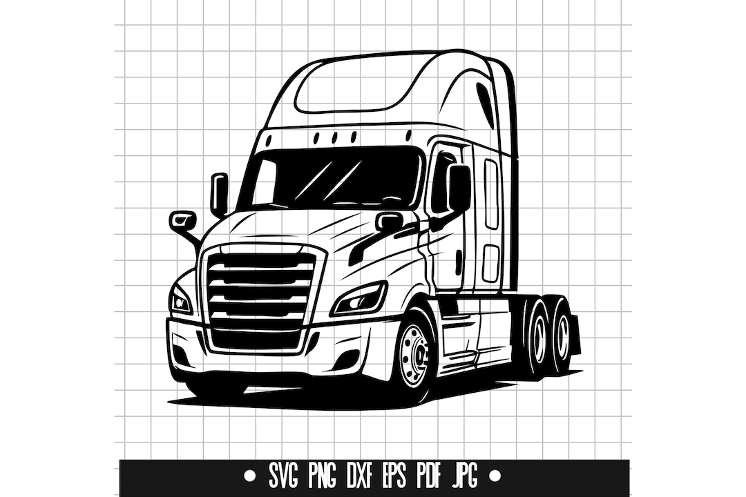 Truck Svg Semi Truck Svg Big Rig Svg Freightliner Svg Diesel Truck Svg ...