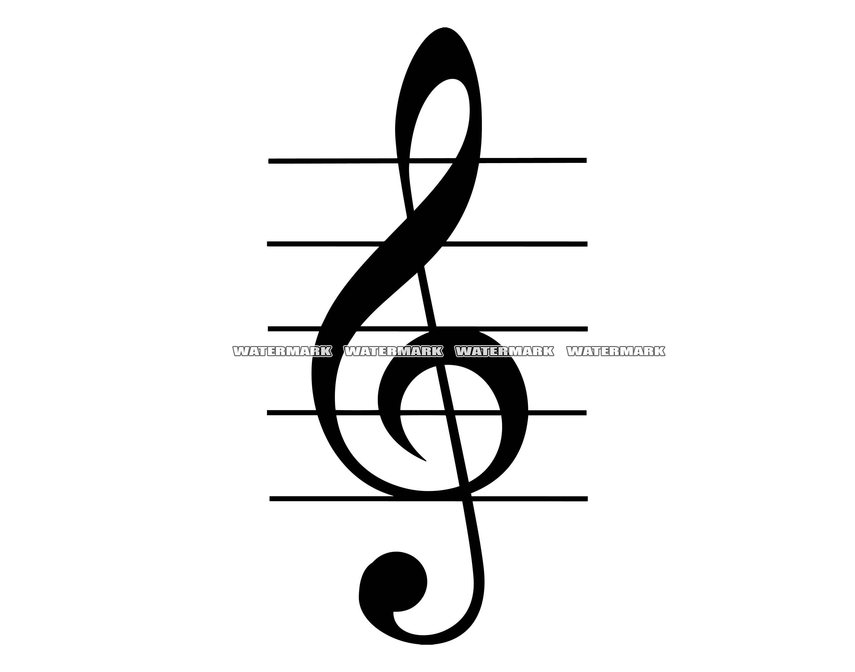 Clef SVG Clef DXF Clef PNG Clef Clipart Clef Silhouette - Etsy México
