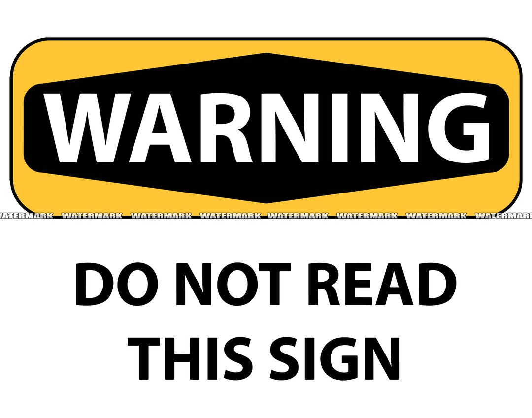 Warning Do Not Read This SVG Cut File DXF PNG Clipart - Etsy Canada
