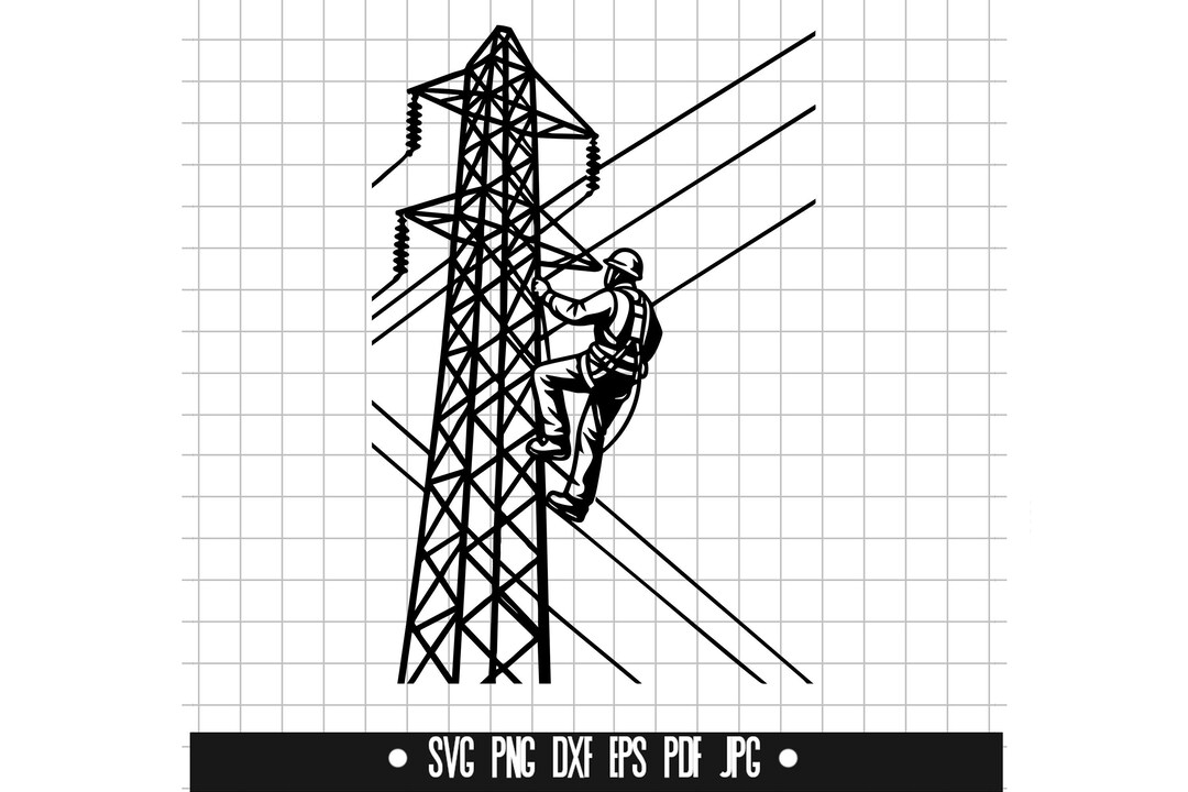 Lineman SVG, Lineman DXF, Lineman PNG, Lineman Cut File, Clipart ...