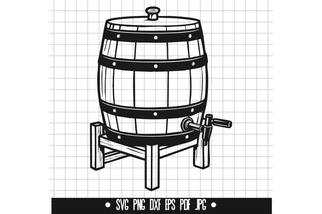 Beer Barrel SVG, Beer Barrel DXF, Beer Barrel PNG, Beer Barrel Cut File ...