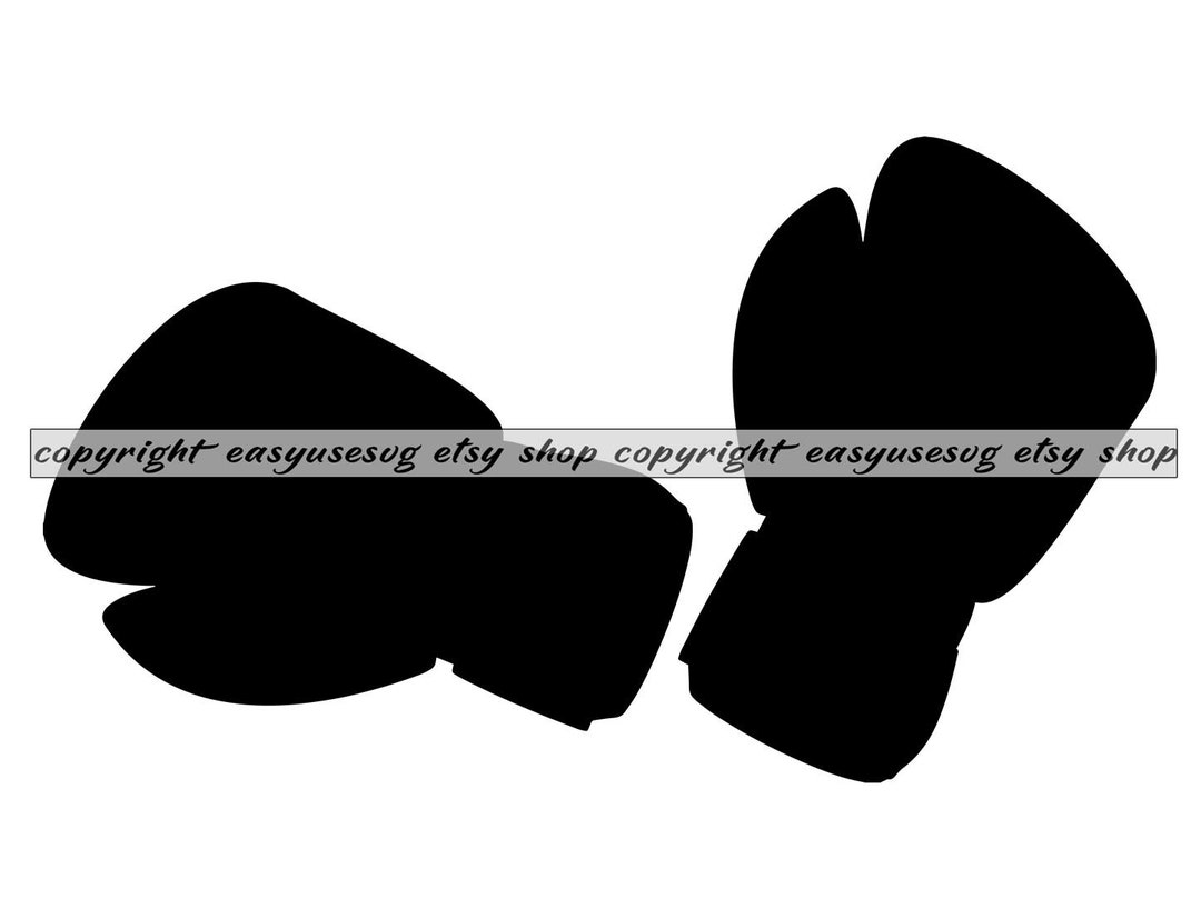 Boxing Gloves SVG DXF Png Clipart Silhouette Cut File - Etsy