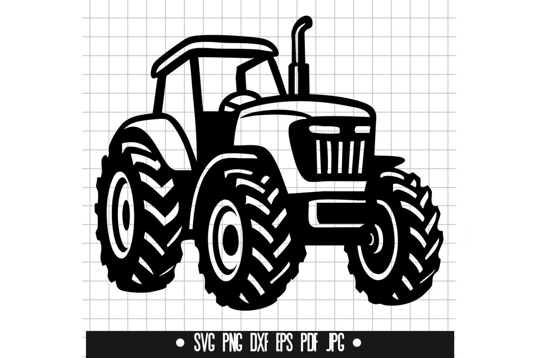 Tractor SVG, Tractor DXF, Tractor PNG, Tractor Cut File, Clipart ...