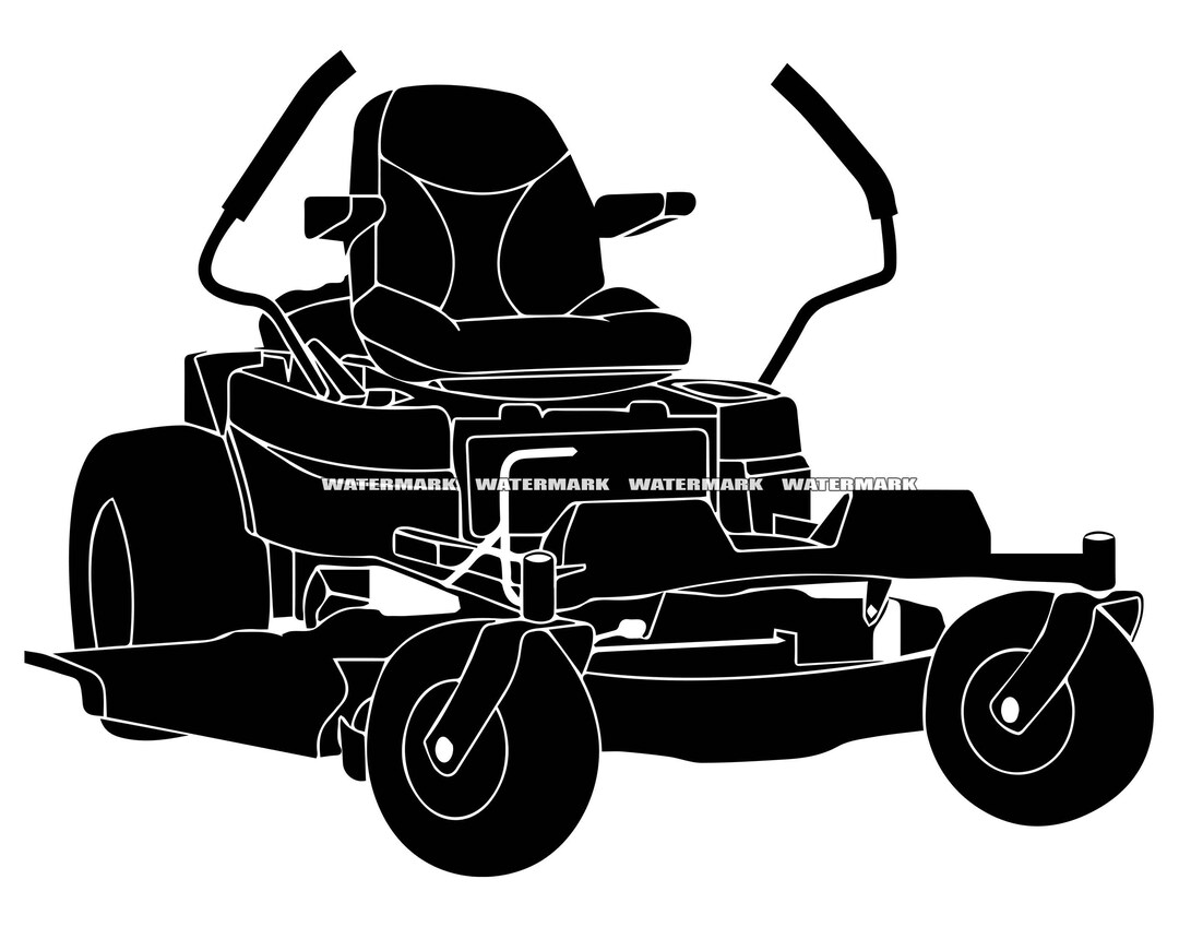 Zero Turn Lawn Mower SVG DXF PNG Clipart Silhouette Cut File - Etsy UK