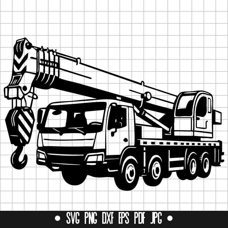 Crane Truck Svg - Etsy