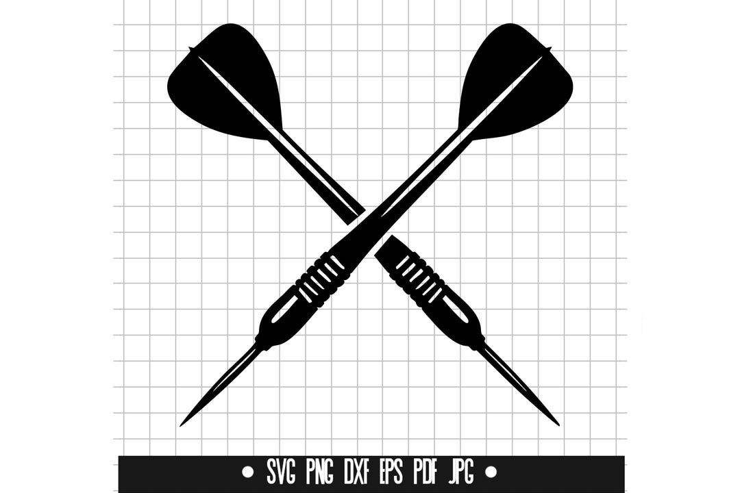 Crossed Darts Heartbeat Svg, Crossed Darts Heartbeat Cut File, Clipart ...