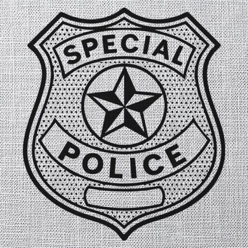 Police Badge SVG, Special Police DXF, Star Badge PNG, Law Cut File ...