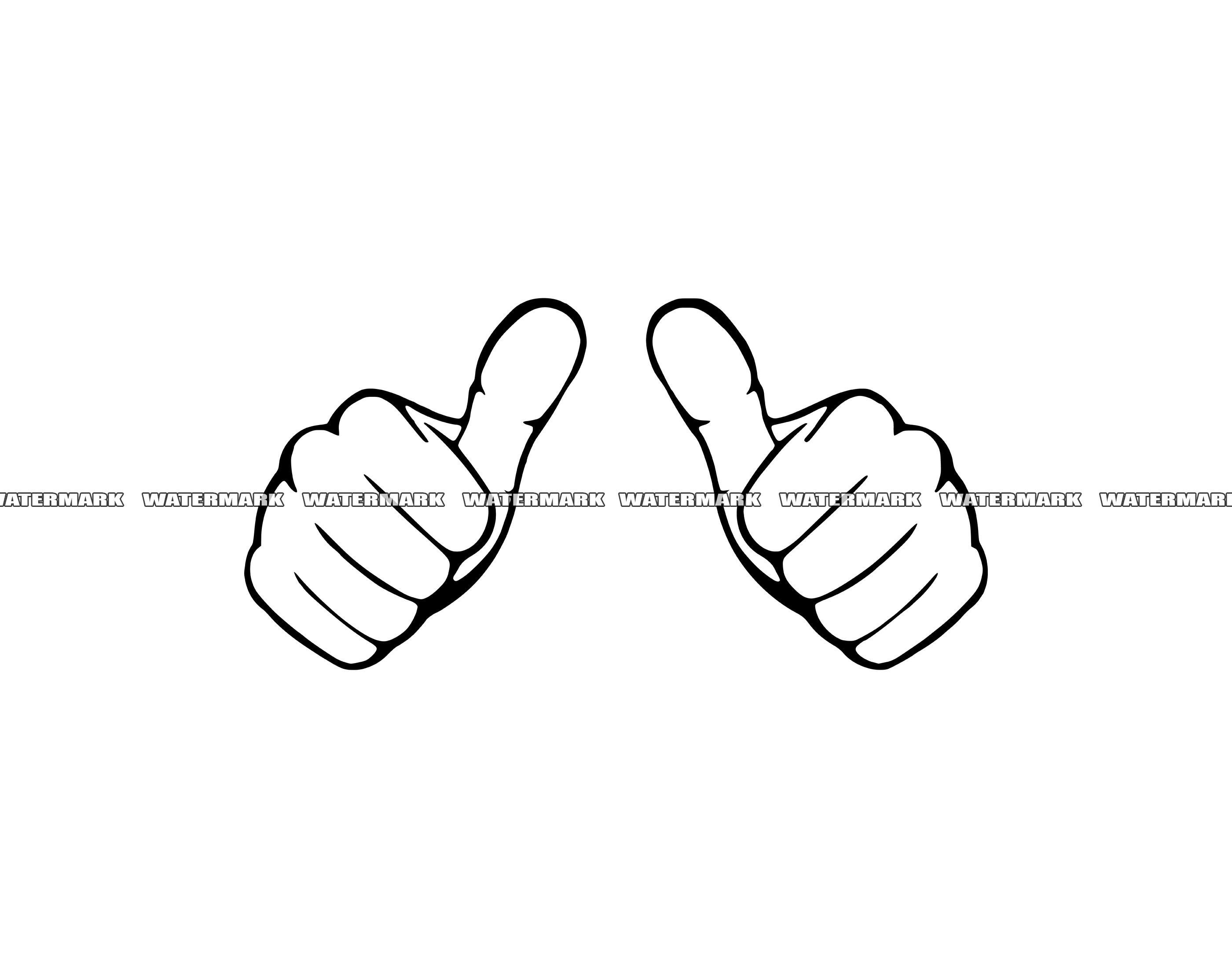Thumbs Pointing To Self Outline