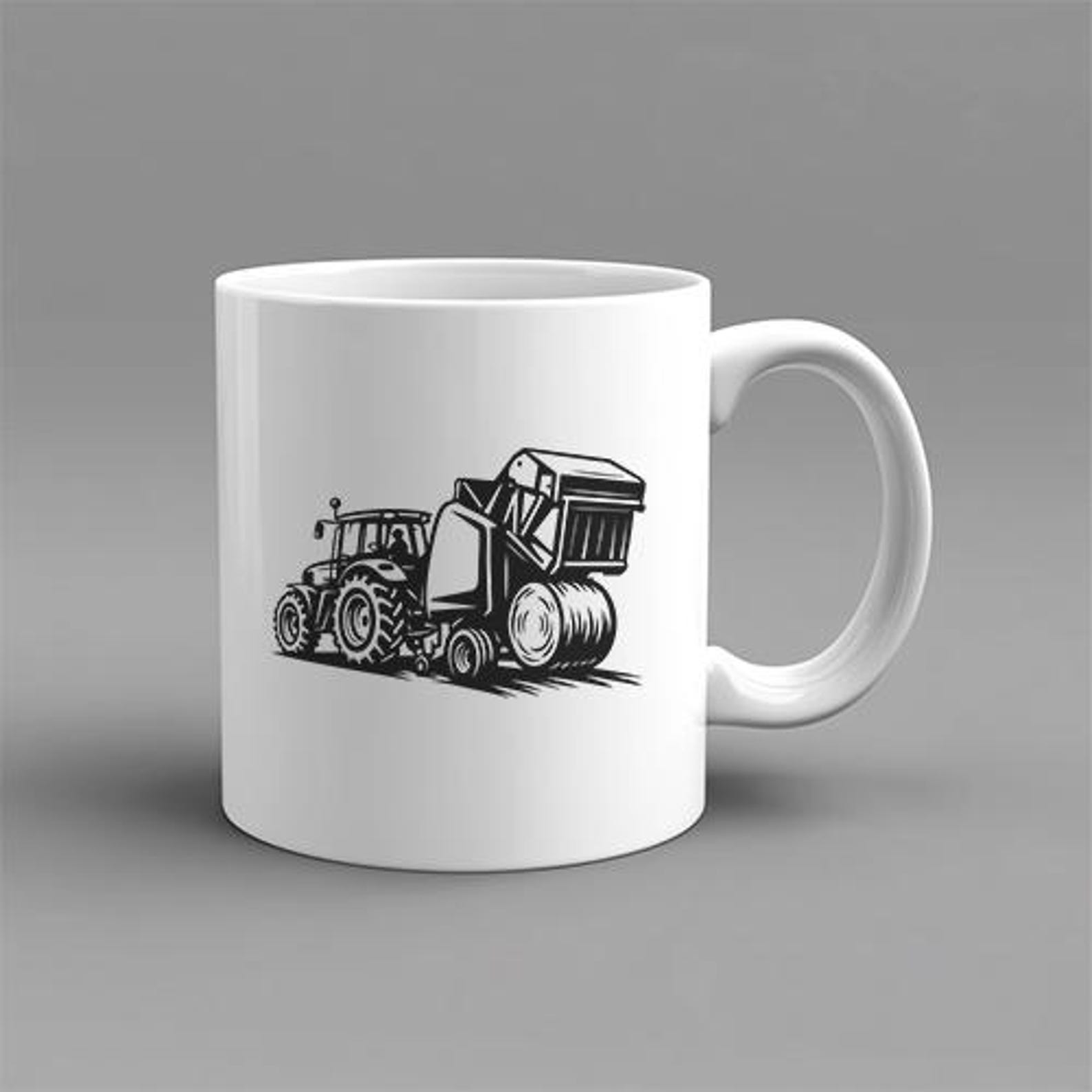 Tractor Baler SVG, Front Loader DXF, Farm Machine PNG, Baler Cut File ...