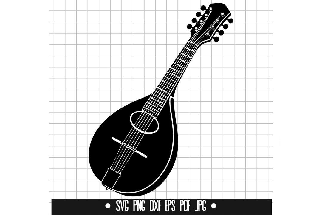Mandolin SVG, Mandolin DXF, Mandolin PNG, Mandolin Cut File, Clipart ...