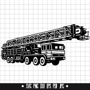 Workover Rig Svg, Workover Rig Silhouette Svg, Oilfield Svg, Workover ...