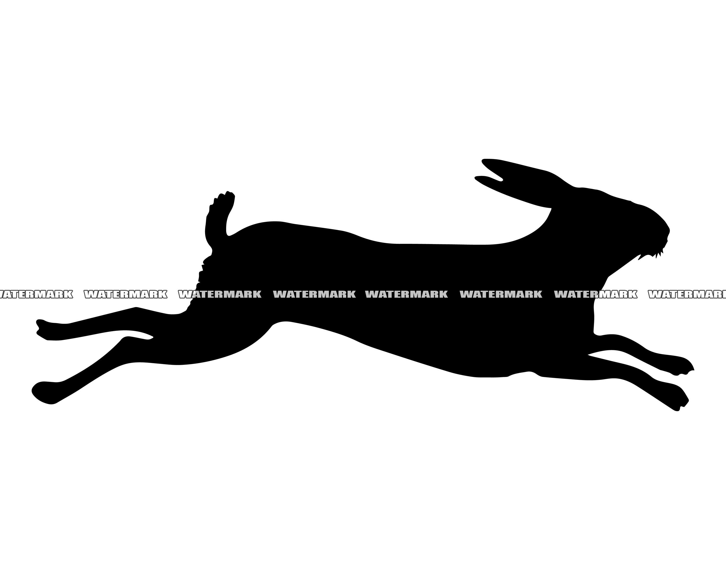 Running Rabbit Silhouette