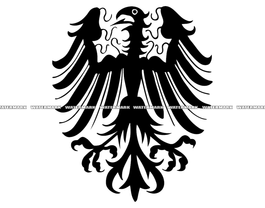 Medieval Heraldic Bird Symbol SVG 5 Cut File DXF PNG - Etsy