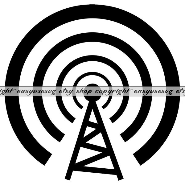 Radio Tower Svg - Etsy