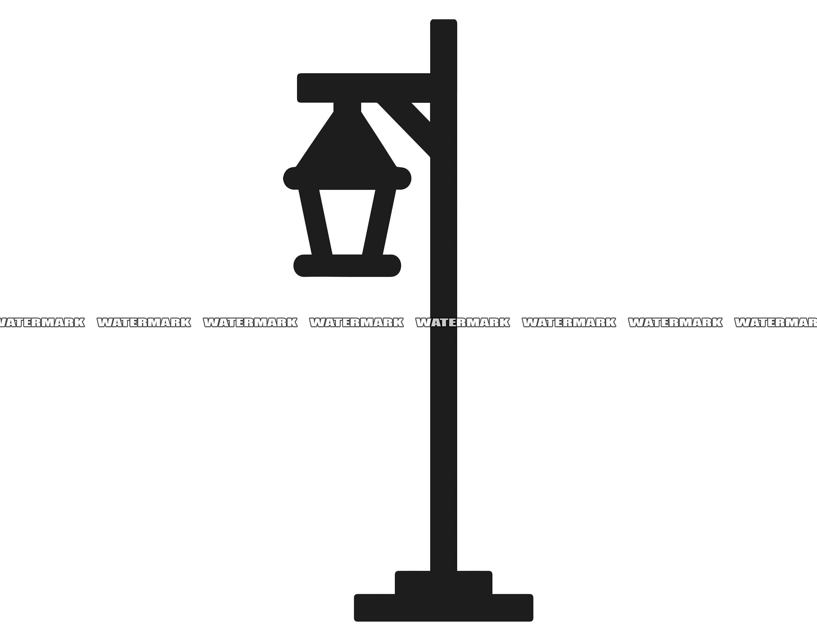 Street Lamp SVG, Street Lamp Cut File, Street Lamp DXF, Street Lamp PNG ...