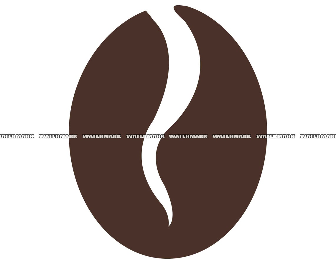 Coffee Bean SVG Coffee Bean Cut File Coffee Bean DXF Coffee - Etsy
