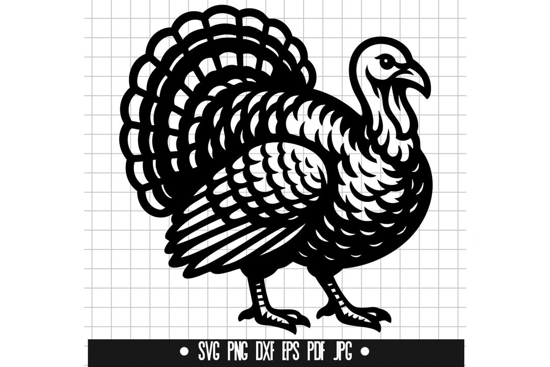 Turkey Bird SVG, Thanksgiving DXF, Turkey PNG, Turkey Cut File, Clipart ...