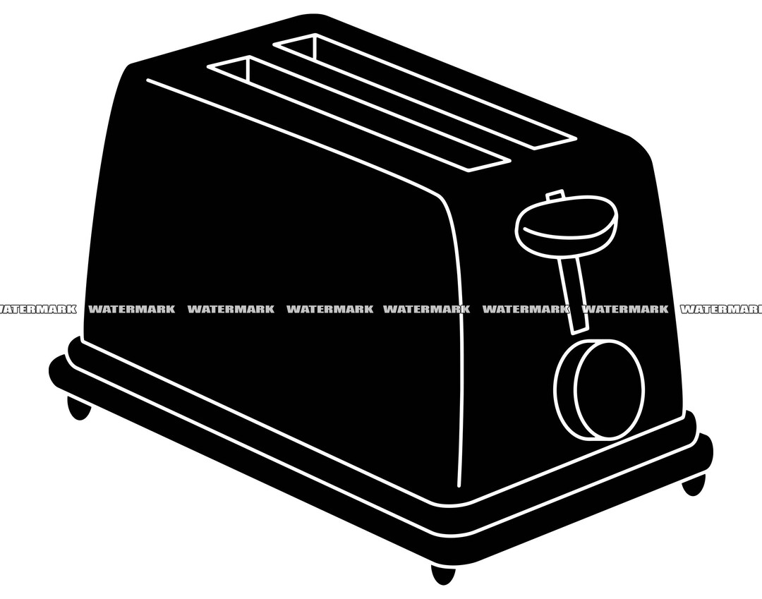 Toaster SVG #1 Breakfast Toasted Bread Cut File DXF PNG Clipart ...