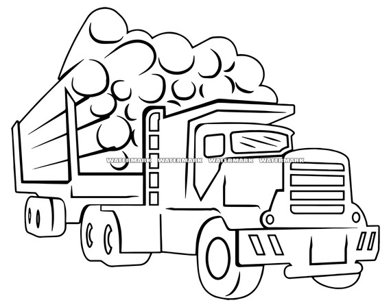 Logging Truck SVG Logging Truck DXF Logging Truck PNG | Etsy