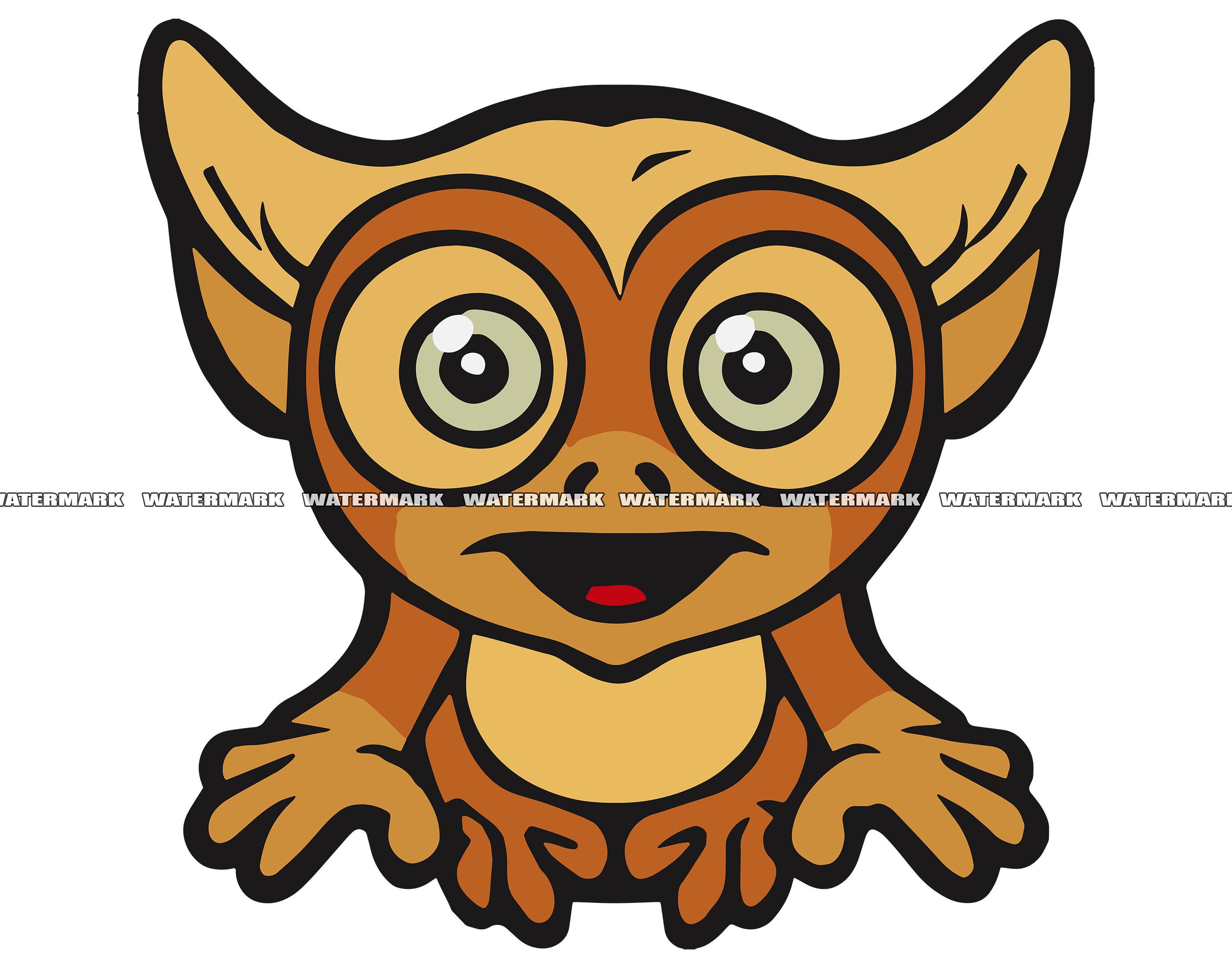 Cute Tarsier Drawing