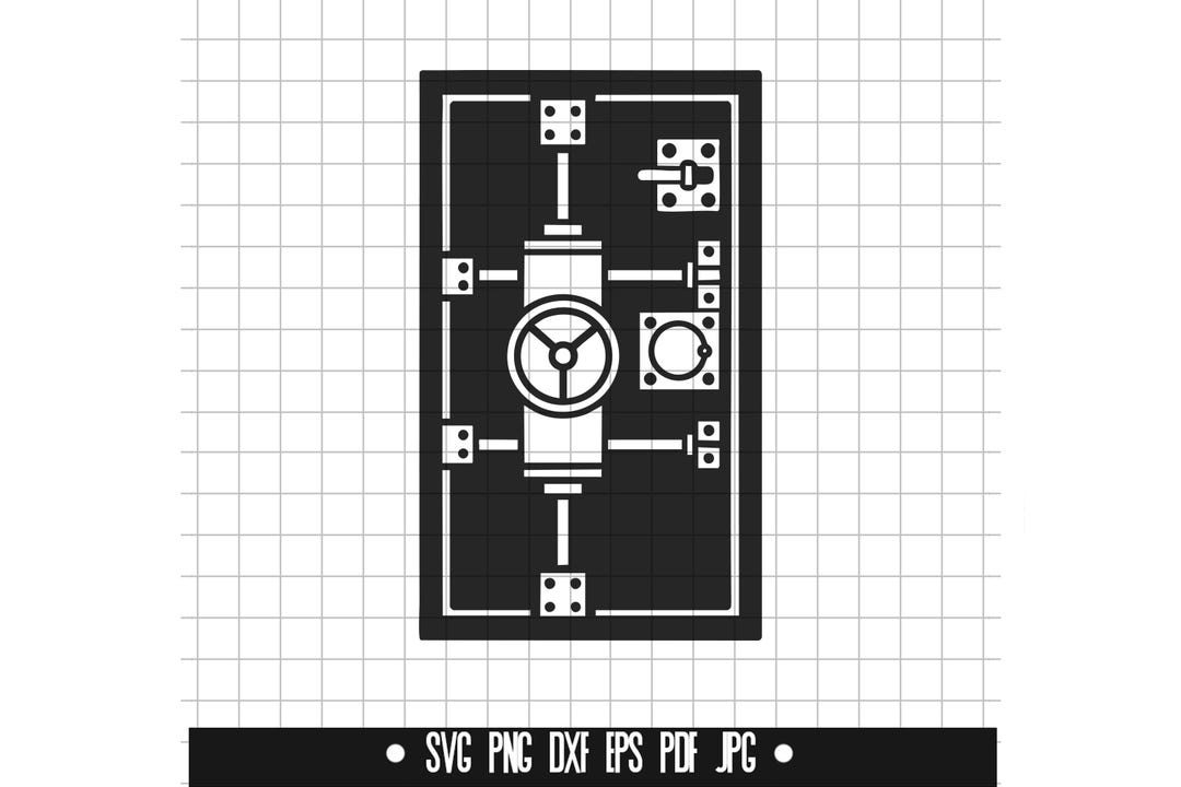 Vault Door SVG, Safe Lock DXF, Bank Vault PNG, Security Cut File ...
