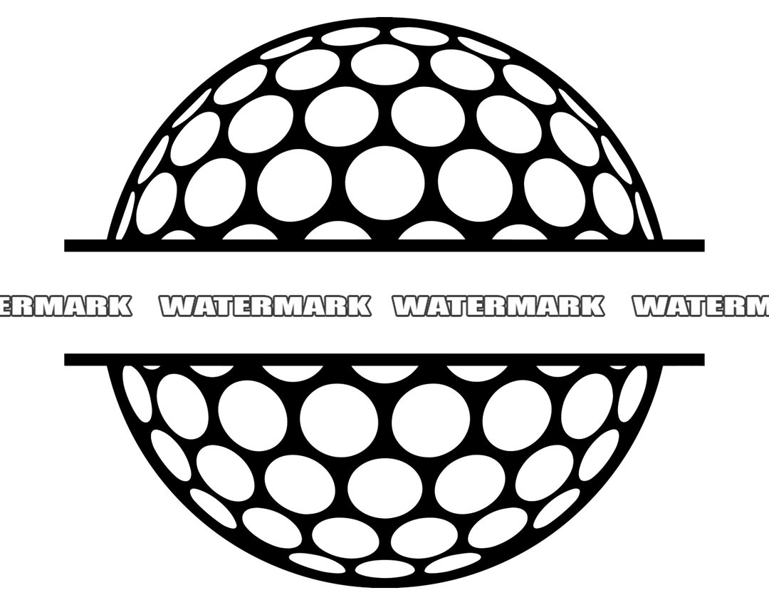 Golf Ball Split Monogram SVG Golf Ball Split Monogram Cut - Etsy